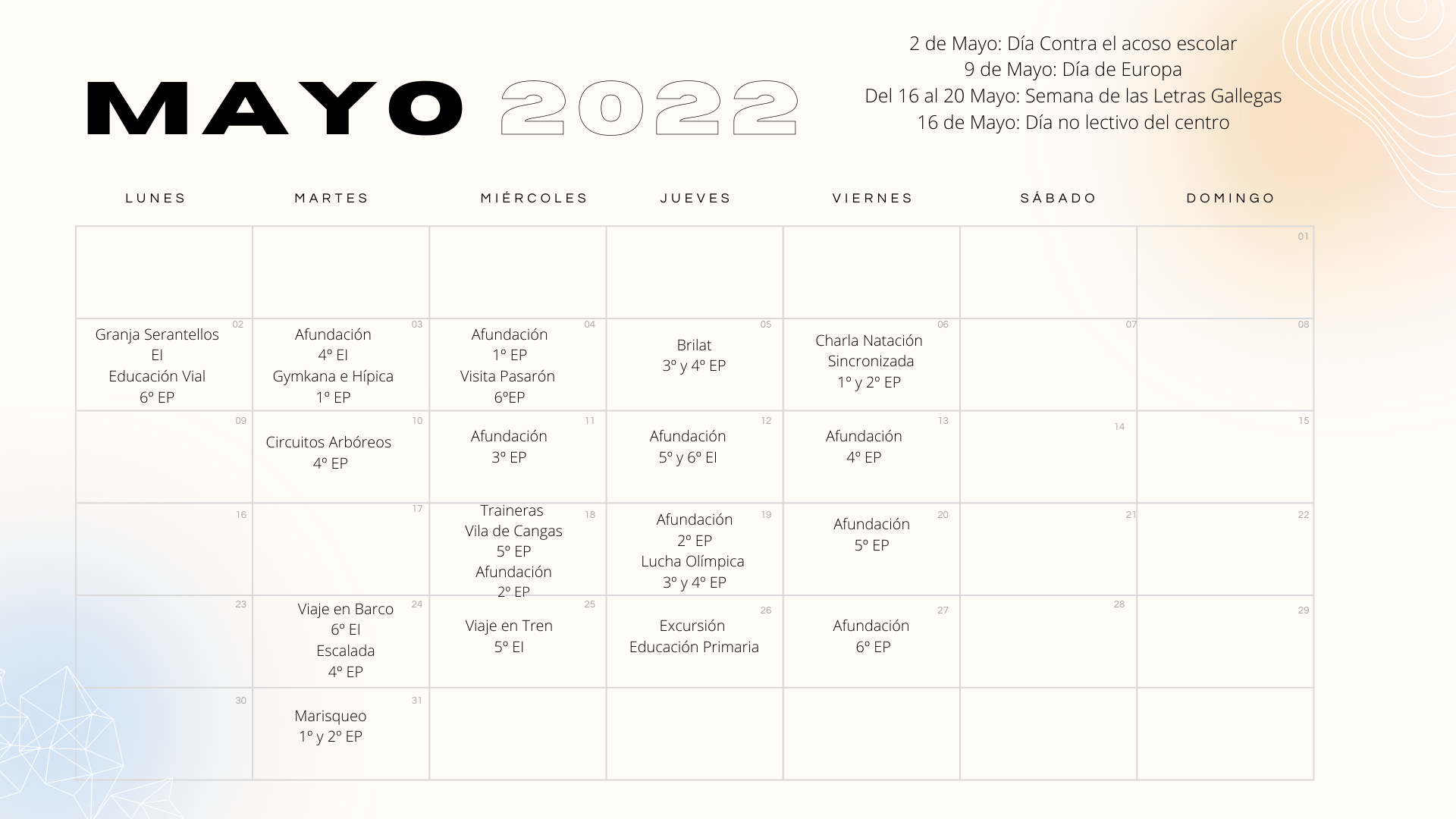 COLEGIO SAN JOSÉ » Actividades Mayo